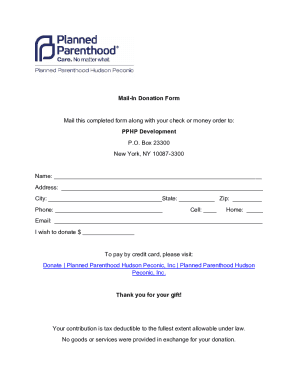 Fillable Online Postal Donation Form Fax Email Print - pdfFiller