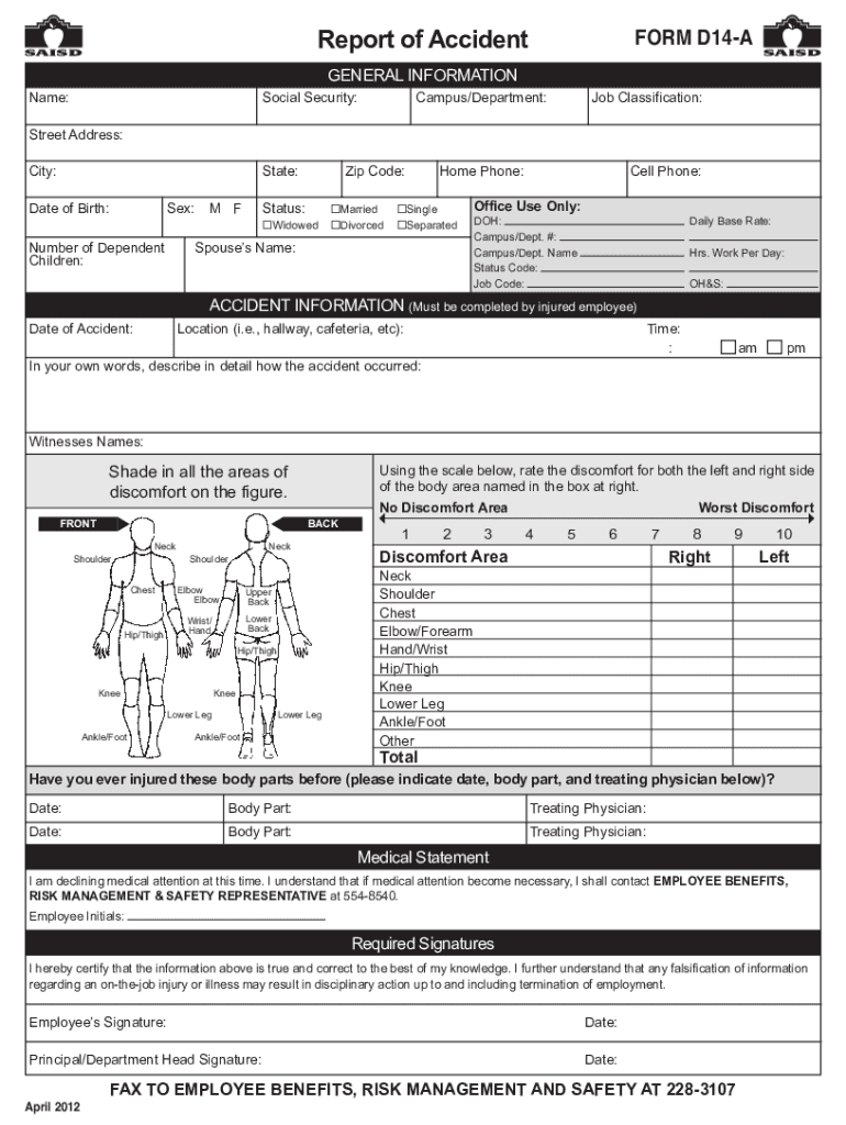 Fillable Online report of accident Fax Email Print - pdfFiller