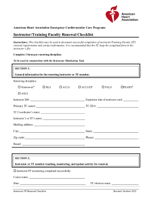 Fillable Online Instructor Renewal Form.pdf Fax Email Print - pdfFiller