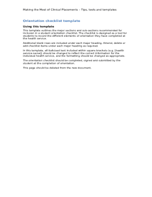 6+ Internship Orientation Checklist Templates in PDF Doc Template ...