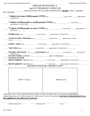 Fillable Online Authorized Vehicles Form. Rent and Lease Fax Email ...