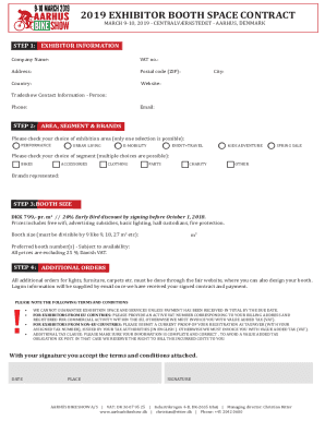 Fillable Online STEP 1: EXHIBITOR INFORMATION Fax Email Print - pdfFiller