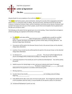 Fillable Online Letter of Agreement Templates Fax Email Print - pdfFiller