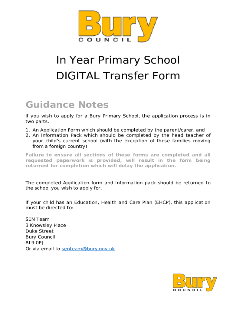 In-Year-Primary-School-Transfer-Application--word-version Doc Template ...