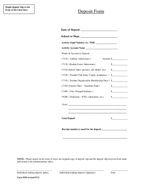 Fillable Online Deposit Slip: What It Is, How It Works, Benefits Fax ...