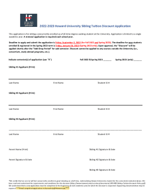 Fillable Online Sibling Tuition Discount Policy Fax Email Print - pdfFiller