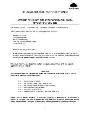 Houses in Multiple Occupation Licensing Policy Doc Template | pdfFiller