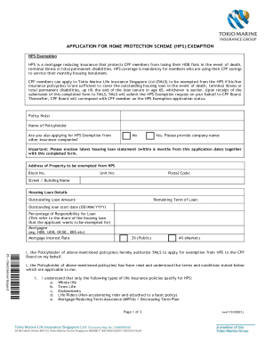 Fillable Online Application for HPS Exemption Form Fax Email Print ...