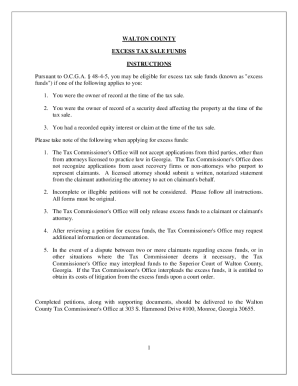 Fillable Online CLAIM FORM AND AGREEMENT FOR TAX SALE SURPLUS Fax Email ...