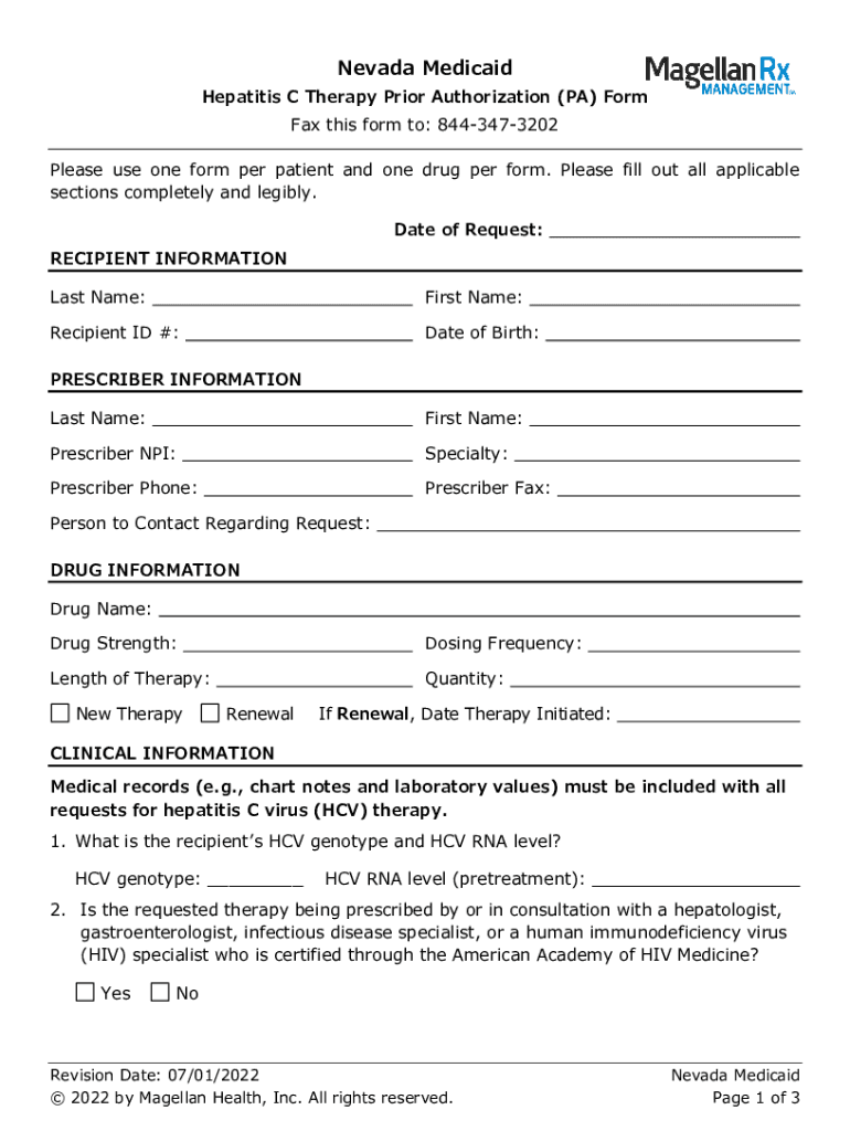 Fillable Online Hepatitis-C Therapy Prior Authorization Form Fax Email ...