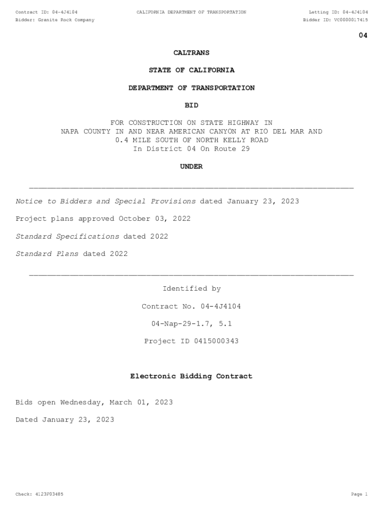 Fillable Online Letting ID: 04-4J4104 Fax Email Print - pdfFiller
