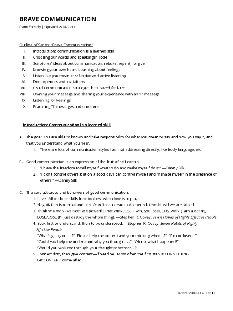 Fillable Online BRAVE COMMUNICATION Fax Email Print - pdfFiller