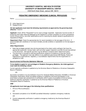 Fillable Online Clinical Privileges Application Documents Fax Email ...