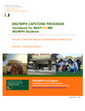 Fillable Online Public Health Capstone ProjectsSchool of Public Health ...