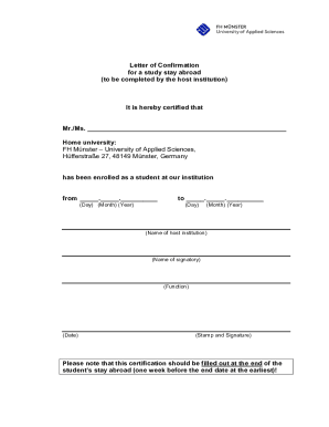 Fillable Online Letter of Confirmation It is hereby certified that Mr ...