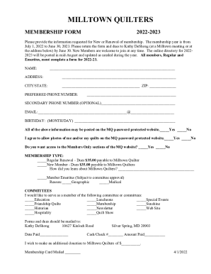 Fillable Online Quilt Show Registration Form - Milltown Quilters Fax ...