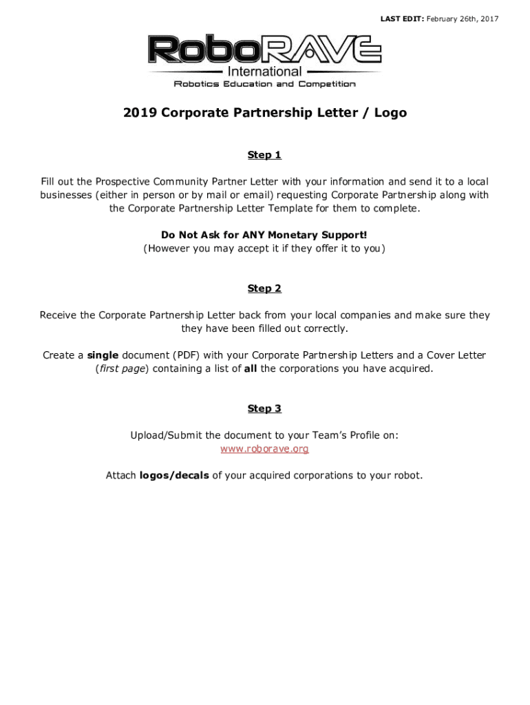 Fillable Online Sample Partnership Letter Fax Email Print - pdfFiller
