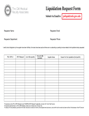Fillable Online Liquidation Request Form Fax Email Print - pdfFiller