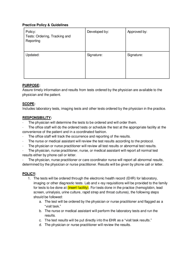 Fillable Online Practice Policy Templates Fax Email Print - pdfFiller