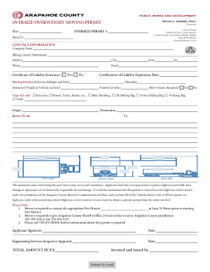 Fillable Online Oversize/Overweight Moving Permit Application Instructions Fax Email Print ...