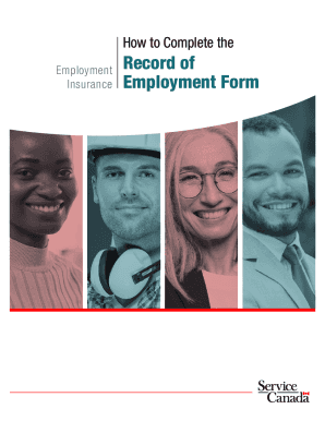 Fillable Online Record of Employment (ROE) - Service Canada Fax Email ...