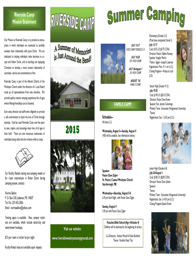 Fillable Online Evaluating the Effectiveness of Summer Day Camp in the ...