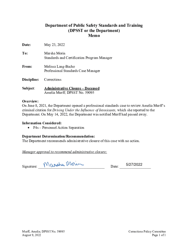 Fillable Online (DPSST or the Department) Fax Email Print - pdfFiller