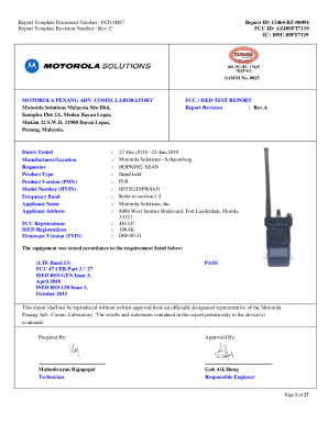 Fillable Online 09154-RF-00011 Report Template Revision Number: Rev. M ...