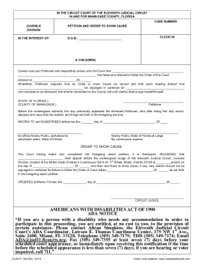 Fillable Online Petition and Order to Show Cause Fax Email Print ...