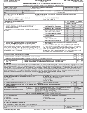 Fillable Online CERTIFICATE OF RELEASE OR DISCHARGE FROM ... Fax Email ...