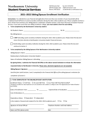 Fillable Online studentfinance northeastern Next StepsStudent Financial ...