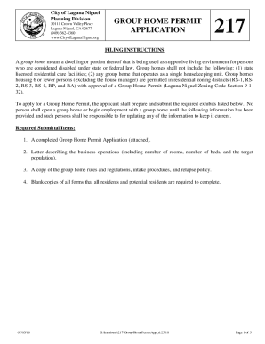 Fillable Online GROUP HOME PERMIT APPLICATION Fax Email Print - pdfFiller