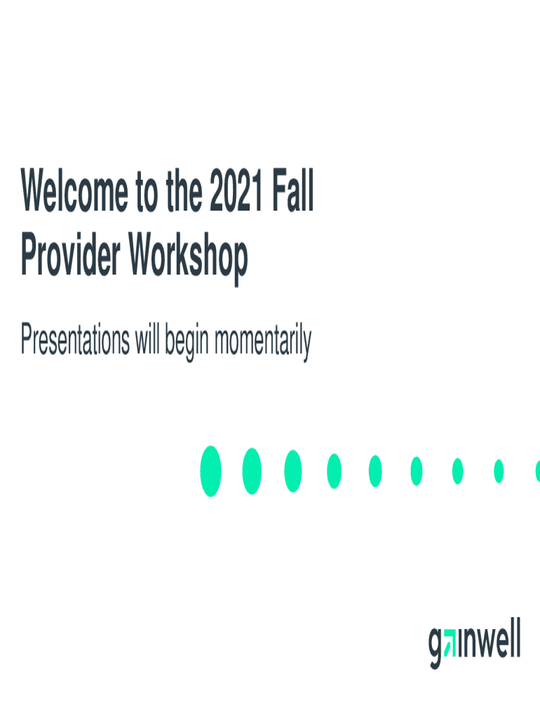 Fillable Online Welcome to the 2021 Fall Provider Workshop Fax Email Print - pdfFiller