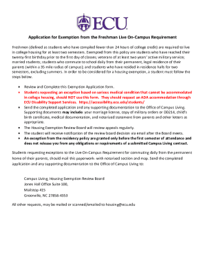 Fillable Online Residency Exemption Process and Request Form Fax Email ...