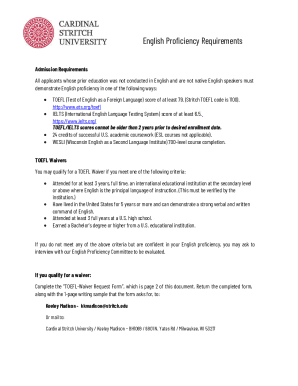 Fillable Online Do I Need to Take an English Proficiency Exam (When ...