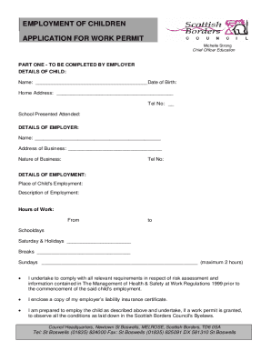 Fillable Online Work Permit instructions and form Fax Email Print - pdfFiller