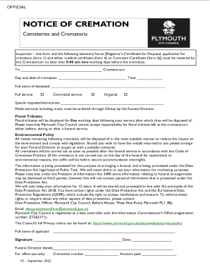 Fillable Online Signing death certificates and cremation forms Fax ...