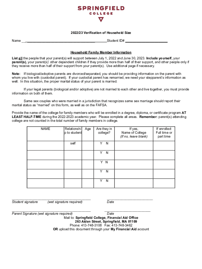 Fillable Online 2022-2023 Institutional Verification Form Fax Email ...