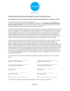 Fillable Online Minor Waiver & Parent Authorization Fax Email Print - pdfFiller