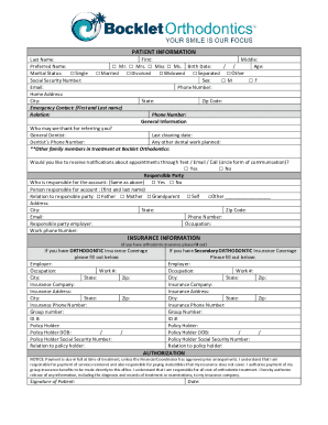 Fillable Online patient information form Fax Email Print - pdfFiller