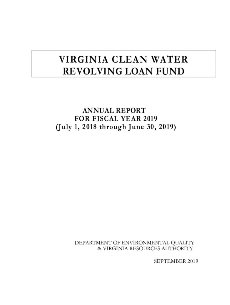 Fillable Online Clean Water State Revolving Fund Annual Report Fiscal ...