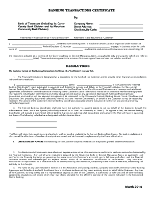 Fillable Online BANKING TRANSACTIONS CERTIFICATE By Fax Email Print ...
