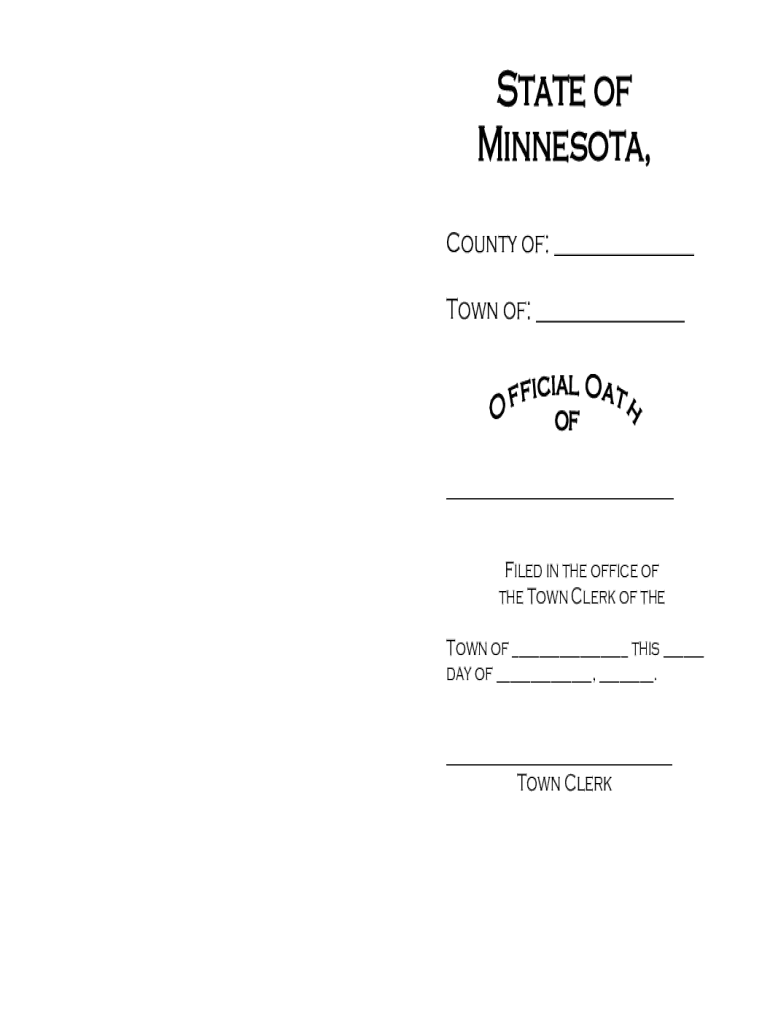 2015-2025 Form MN Official Oath of Office Fill Online, Printable ...
