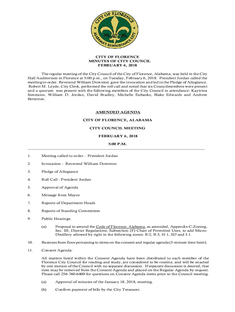Fillable Online City of Florence Government Fax Email Print - pdfFiller