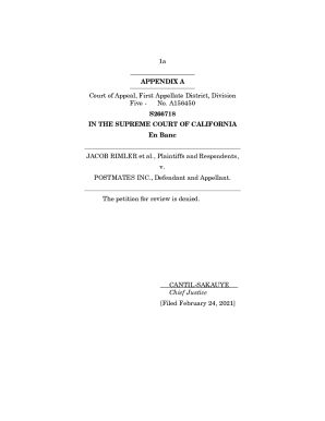 Fillable Online 1a APPENDIX A Court of Appeal, First Appellate District ...