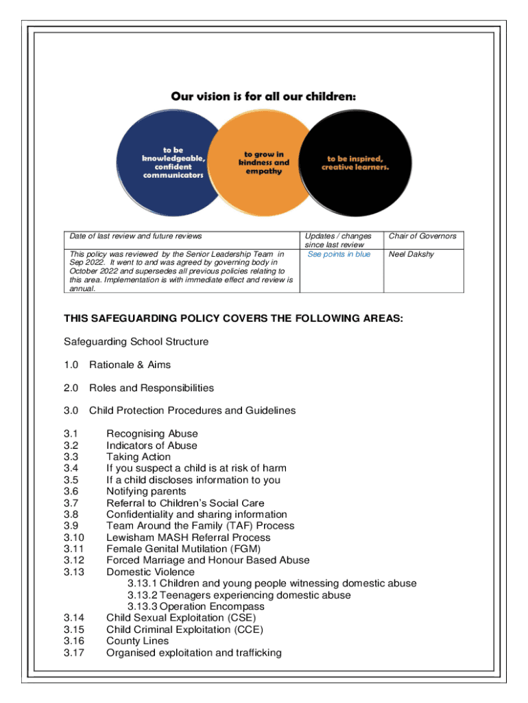Fillable Online Safeguarding School Structure 1.0 Rationale & Aims 2.0 Roles and Fax Email Print ...