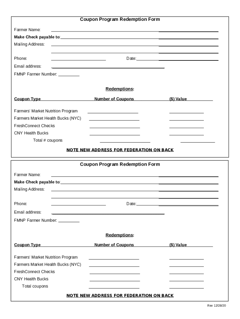 How to Use Your FMNP Coupons at New York State ... Doc Template | pdfFiller
