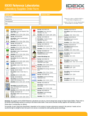Fillable Online SMALL ANIMAL REQUEST FORM - Idexx Fax Email Print ...
