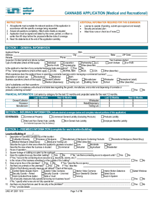 Fillable Online CANNABIS APPLICATION (Medical and Recreational) Fax ...