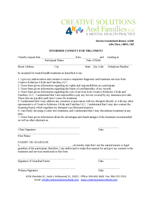 Fillable Online Informed Consent For Adults by catherine Fax Email ...